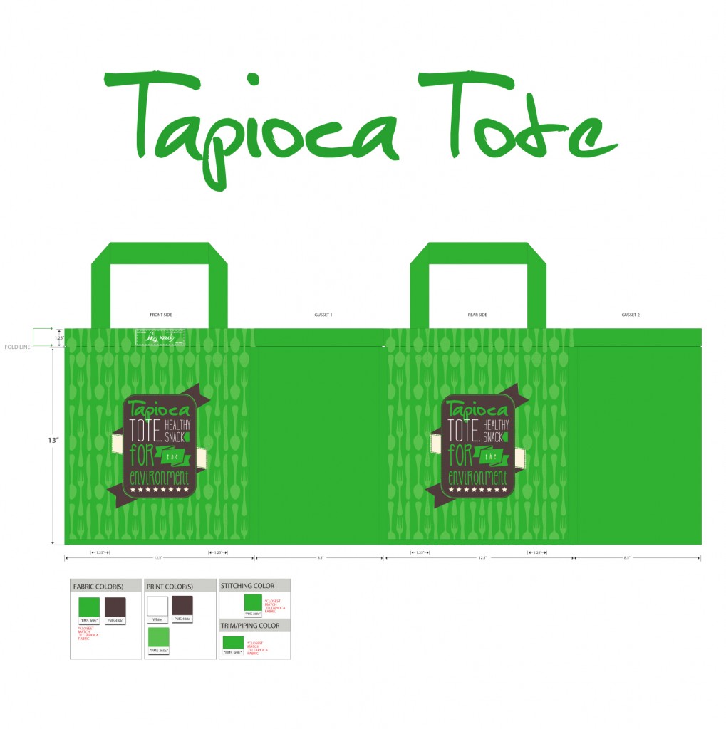Green Bag: Tapioca Tote Design - Nye Lyn Tho Design